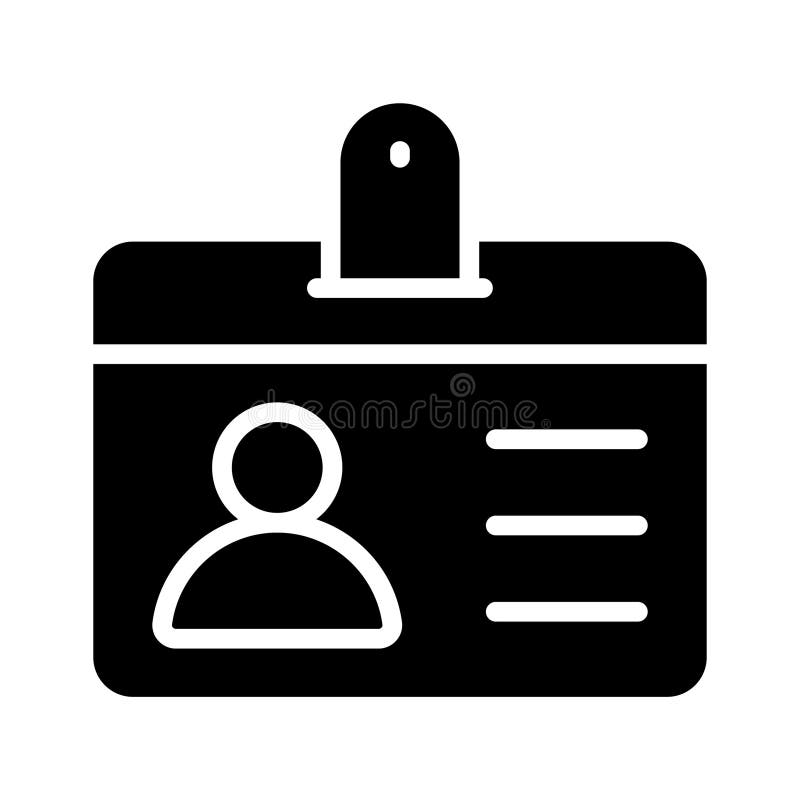 Id Card stock vector. Illustration of flat, glyph, identification ...