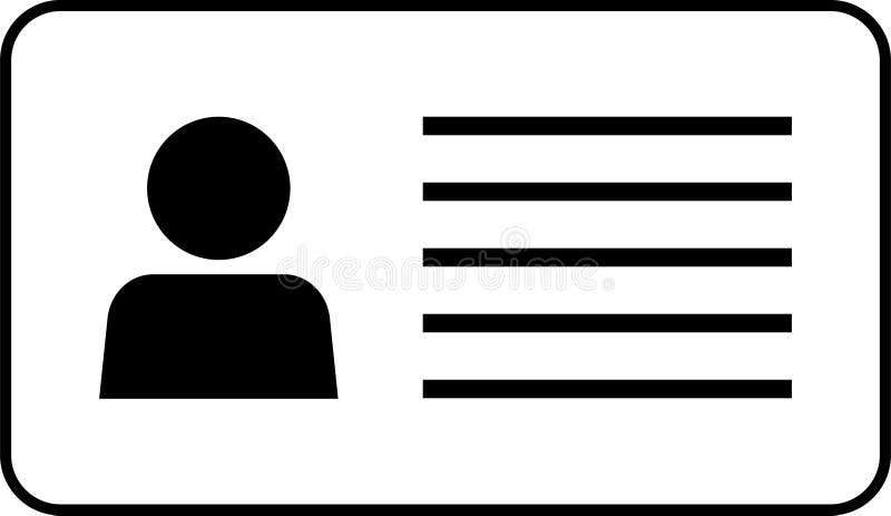 ID Card Template, Identity Document Stock Icon Stock Vector ...