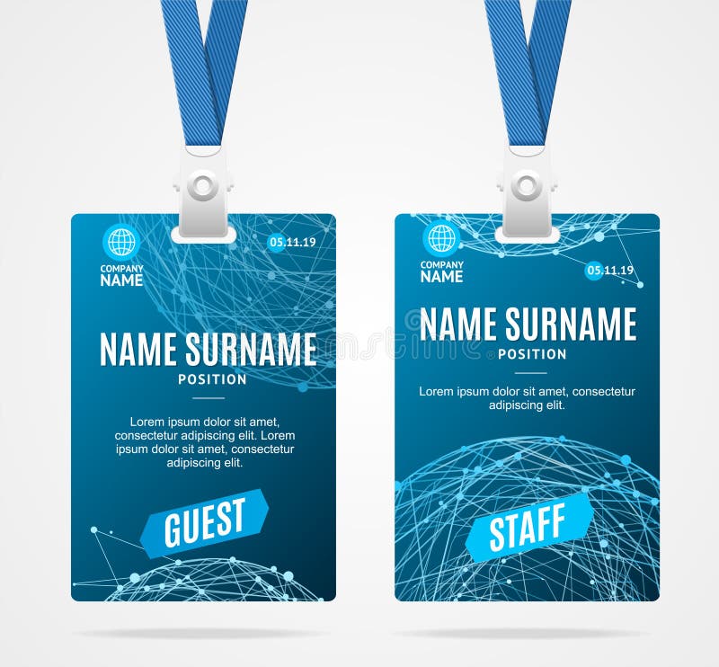 Plastic ID Badge. Identification Card Icon. Stock Vector - Illustration ...