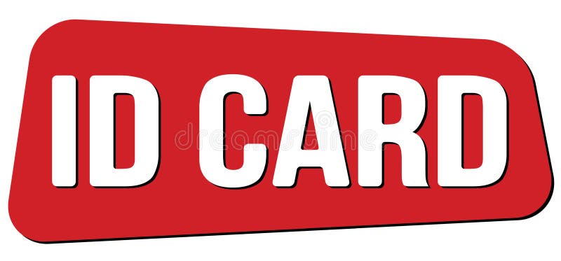 ID CARD Text Written on Red Stamp Sign Stock Illustration ...