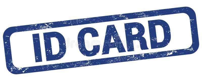 ID CARD Text Written on Blue Rectangle Stamp Stock Illustration ...