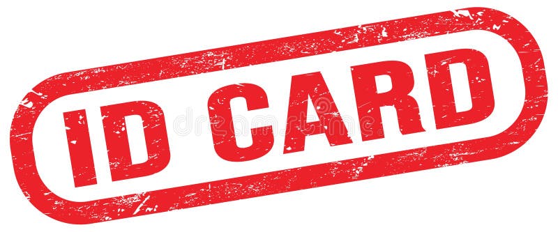 ID CARD, Text Written on Red Stamp Sign Stock Illustration ...