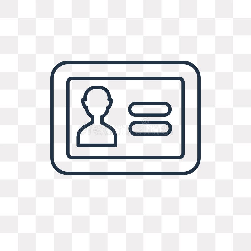 Id Card Vector Icon Isolated on Transparent Background, Id Card Stock ...