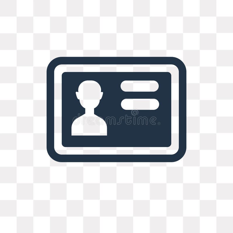 Id Card Vector Icon Isolated on Transparent Background, Id Card Stock ...