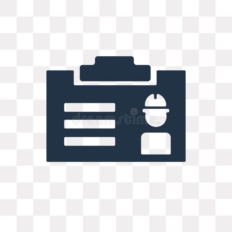 Id Card Vector Icon Isolated on Transparent Background, Id Card Stock ...