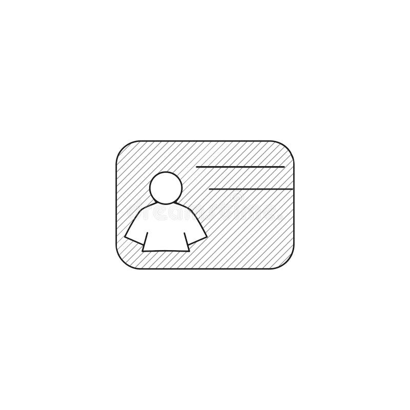 Id Card Thin Line Icon. Id Card Hand Drawn Thin Line Icon Stock Vector ...
