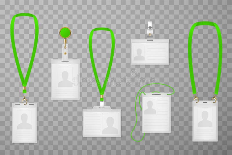 ID Cards Types Vector Realistic Illustrations Set Stock Vector ...