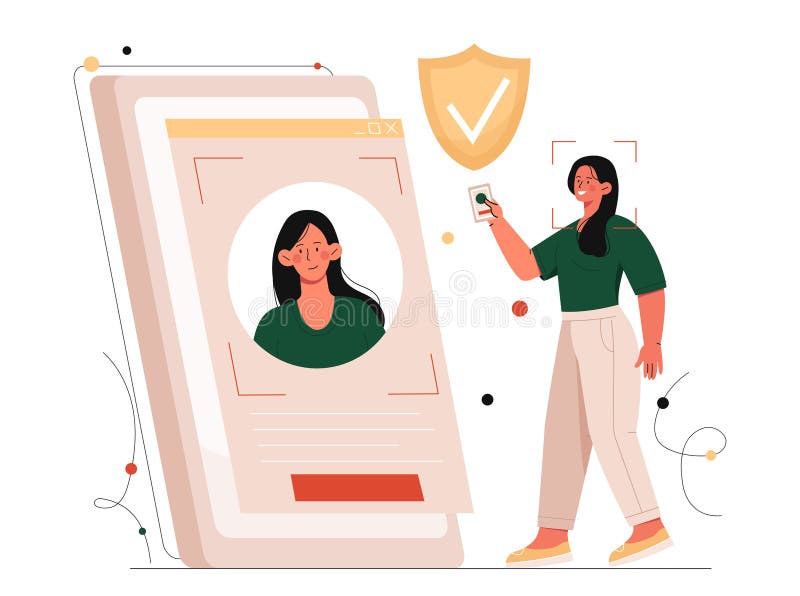 Id face identity stock vector. Illustration of mobile - 276462527