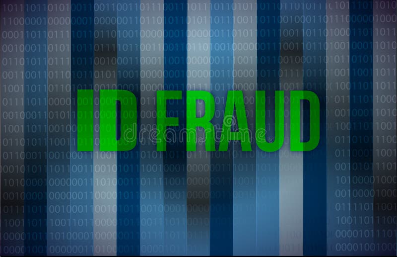 ID fraud binary background stock illustration. Illustration of ...