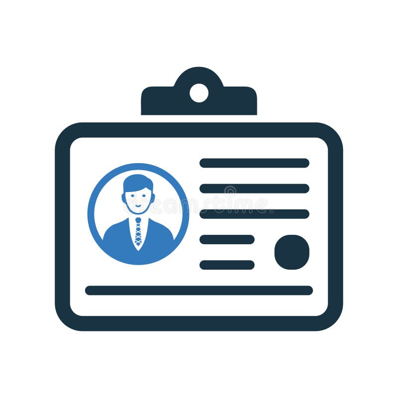 Business Identity Card Blue Icon, User, Office Id Card Stock Vector ...