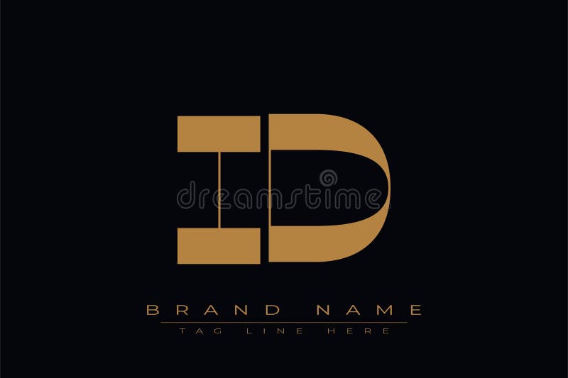 ID Initial Letter Logo Design Stock Vector - Illustration of element ...