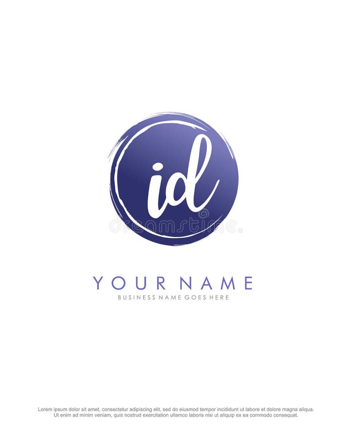 ID Initial Square Logo Template Vector. a Logo Design for Company and ...