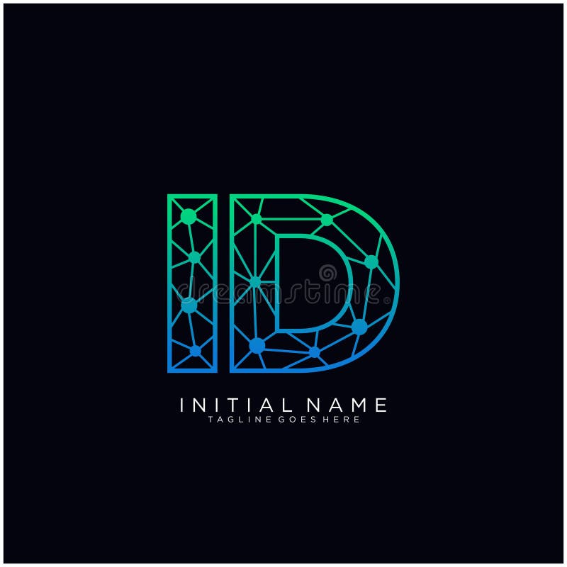 ID Letter Logo Icon Design Template Elements Stock Vector ...