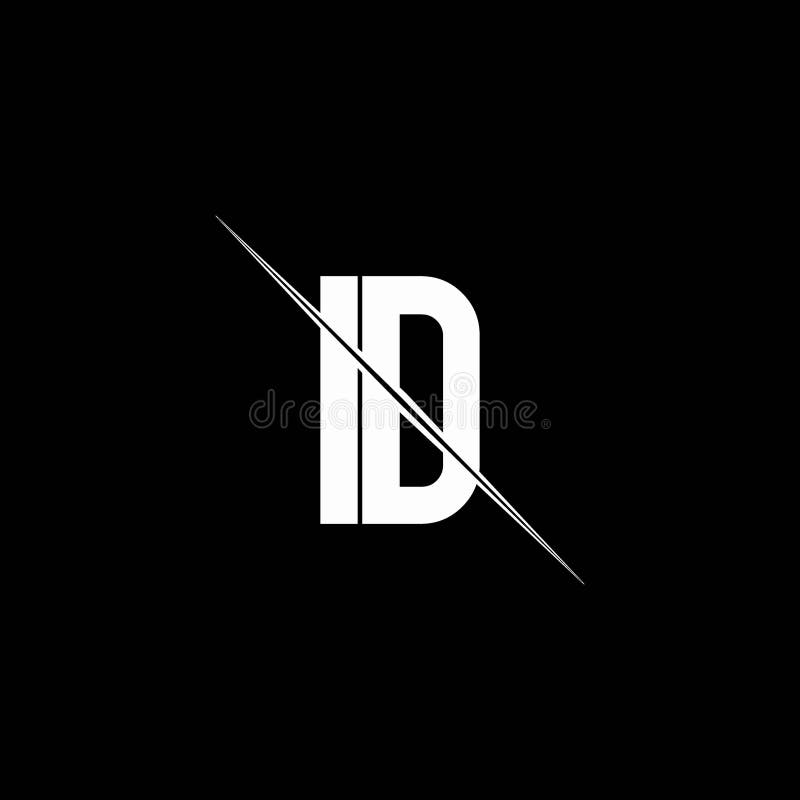 ID Logo Monogram with Slash Style Design Template Stock Vector ...