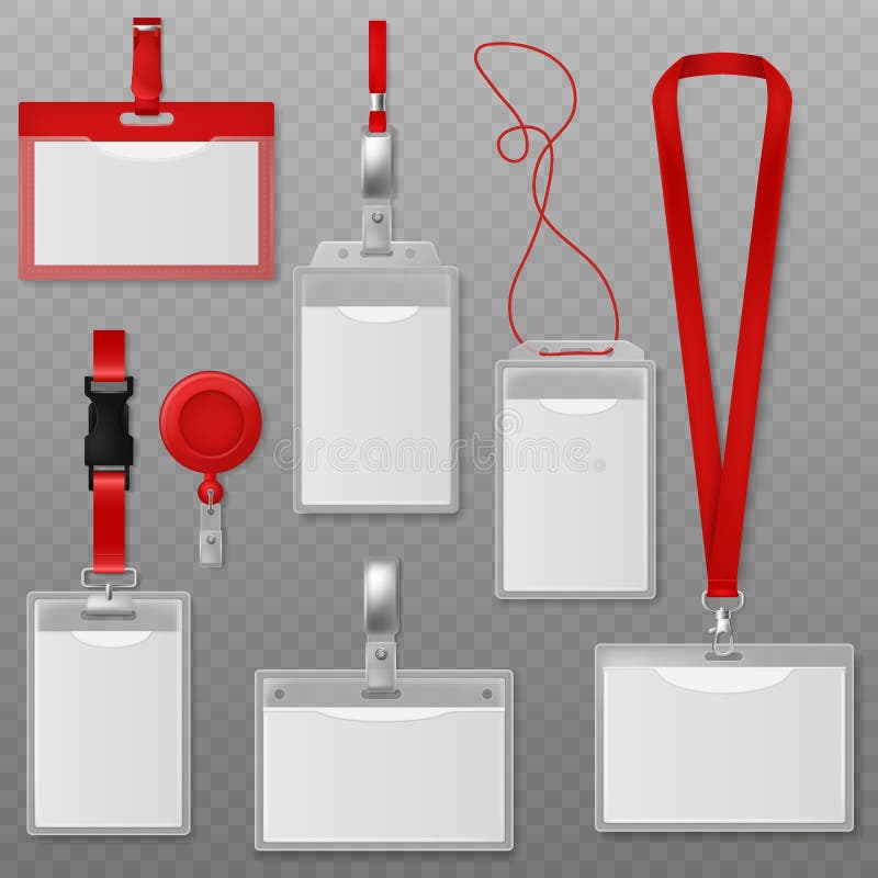 Id Plastic Cards. Blank Identification Badge, Authentication Security ...