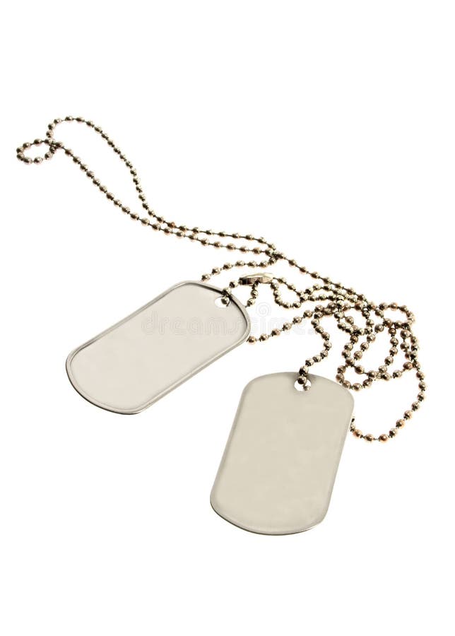 Army tags isolated stock image. Image of blank, isolated - 4799793