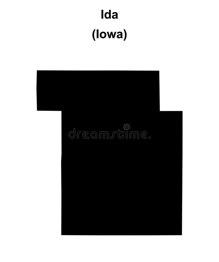 Ida outline map stock illustration. Illustration of design - 360776470