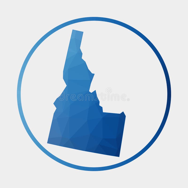 Polygonal map of Idaho. stock vector. Illustration of icon - 183165753