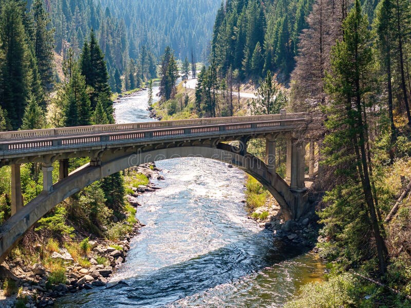 Idaho Iconic Rainbow Bridge Over the Payette River Stock Image - Image ...