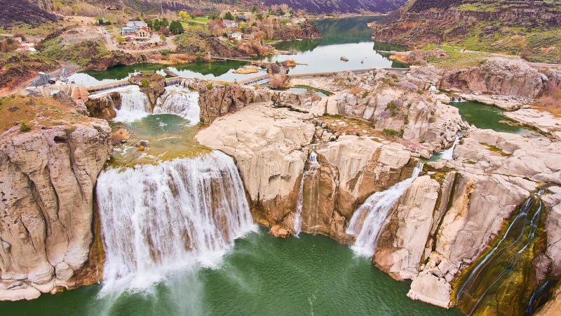 Idaho Iconic Shoshone Falls from Above in Early Spring Stock Photo ...