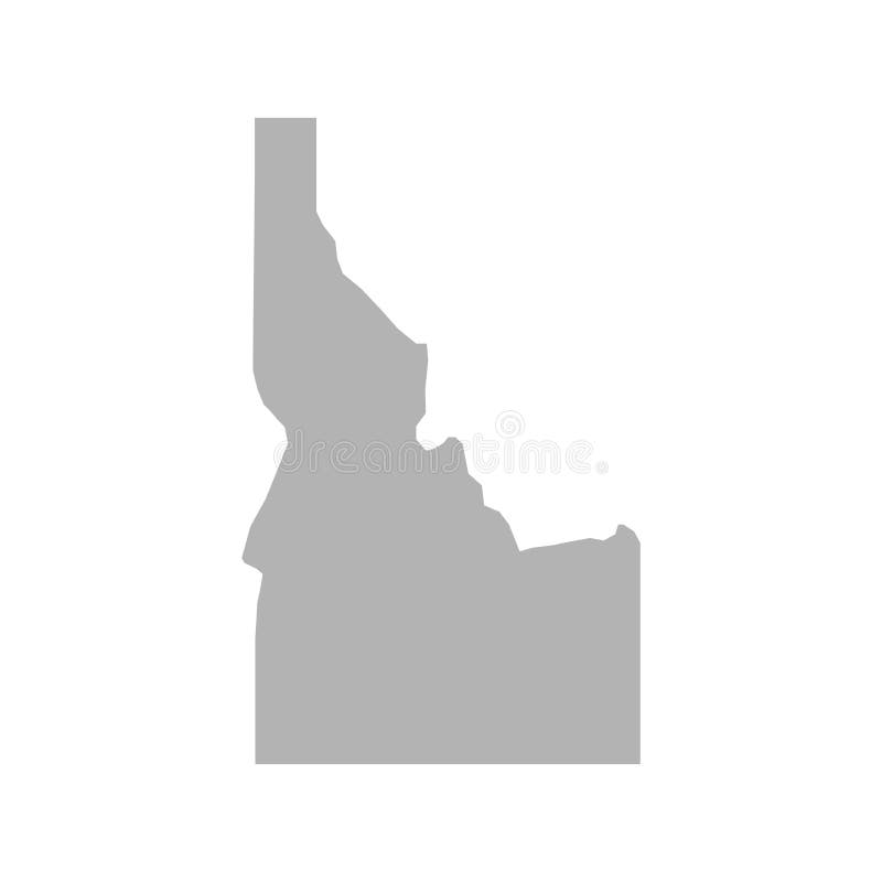 Idaho Map Vector Icon on White Background Stock Vector - Illustration ...