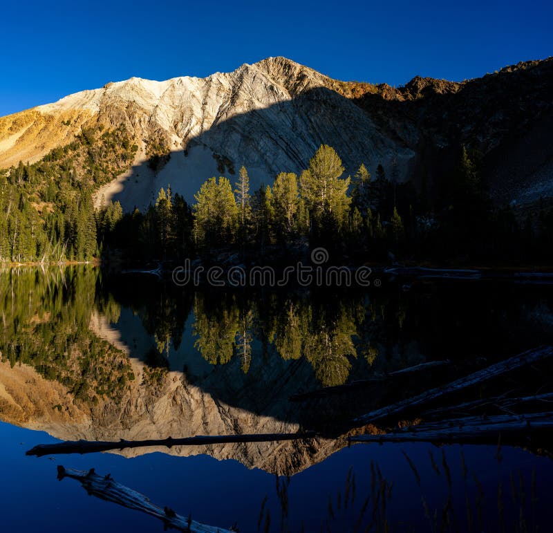 Idaho Mountain Lake at Sunset with Dramatic Lighting Stock Image ...