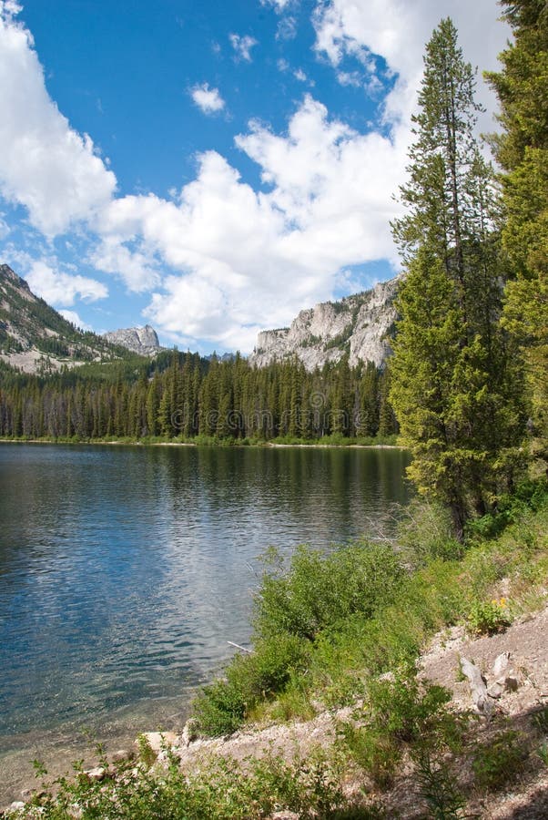 Scenic Mountain Lake,Edison Lake Stock Photo - Image of freedom ...