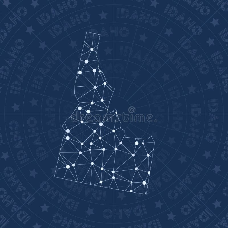 Kid style map of Idaho. stock vector. Illustration of scribble - 225157955