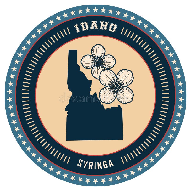 Idaho State Label. Vector Illustration Decorative Design Stock Vector ...