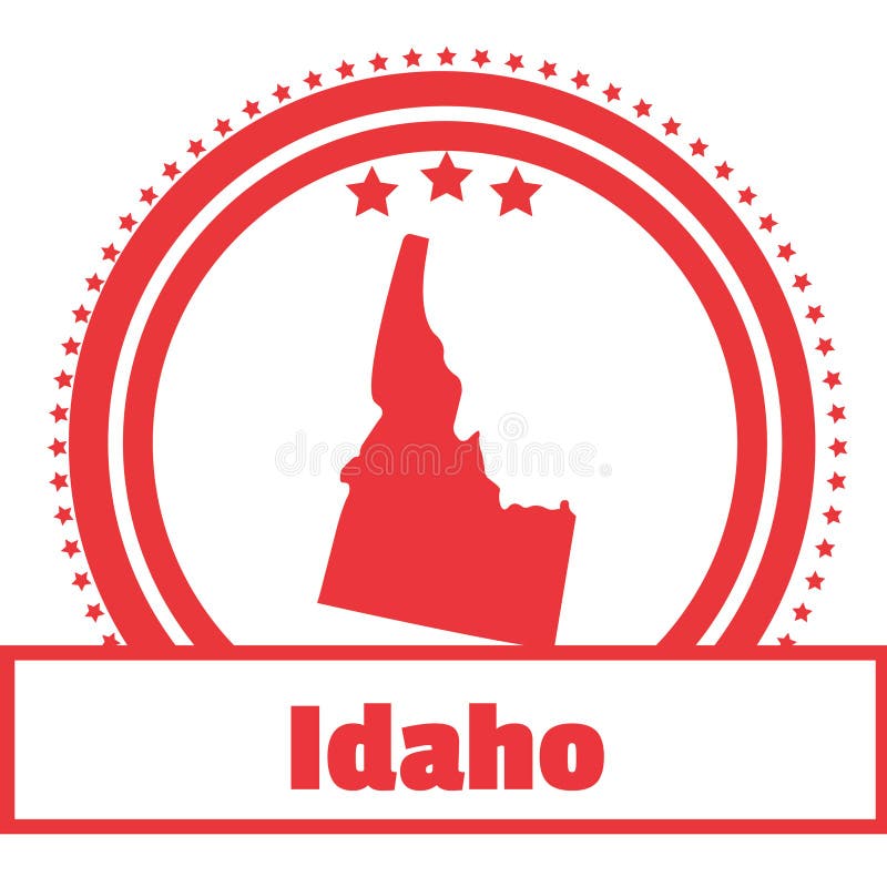 Idaho State Map Label. Vector Illustration Decorative Design Stock ...