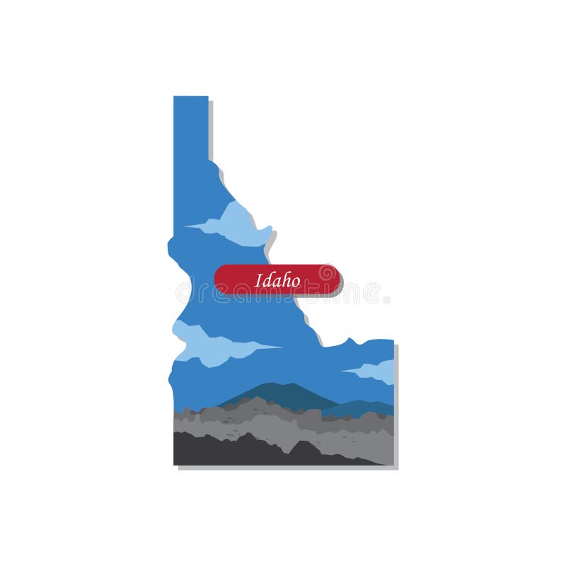 Idaho State Map. Vector Illustration Decorative Design Stock Vector ...