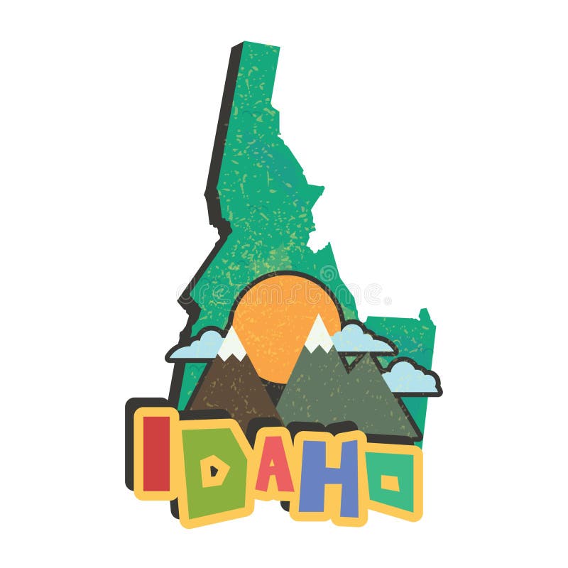 Idaho State Map. Vector Illustration Decorative Design Stock Vector ...
