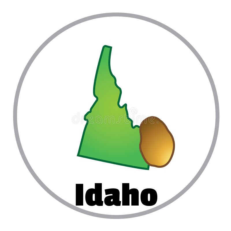 Idaho State Map Vector Illustration Decorative Design Stock Vector