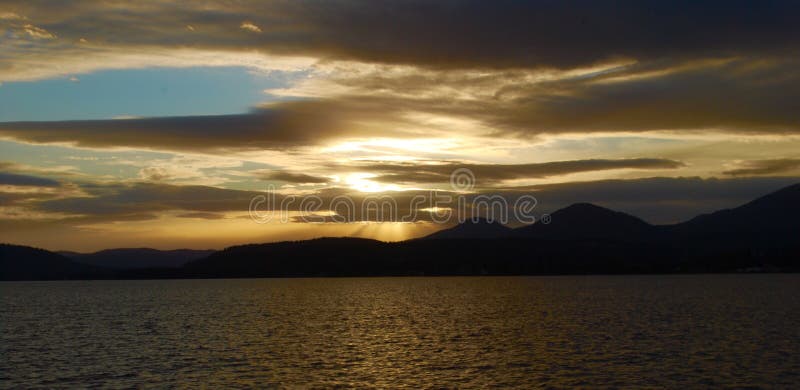 Idaho Sunset stock photo. Image of water, lake, brown - 90640328