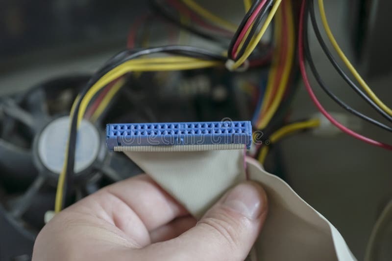 IDE Connector on the Computer, Close-up Stock Photo - Image of ...
