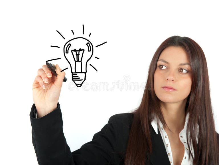 Idea imagen de archivo. Imagen de idea, feliz, hembra - 23229969