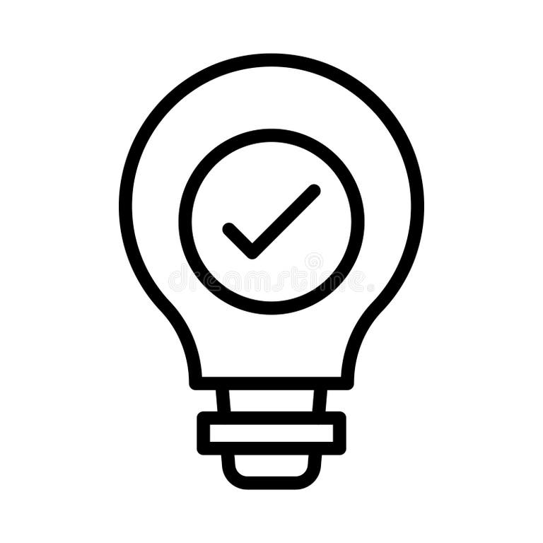 Idea Approved Symbol Isolated Vector Icon Which Can Easily Modify or ...