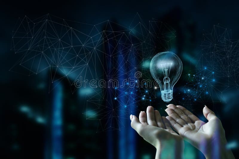 Idea As Energy in a Network of Possibilities Stock Photo - Image of ...