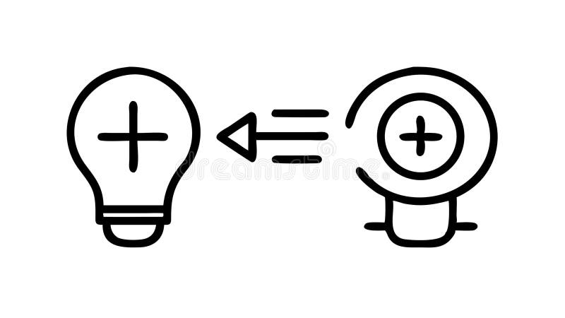 Idea Balance Icon Vector Outline with Plus and Minus, Vector Design ...