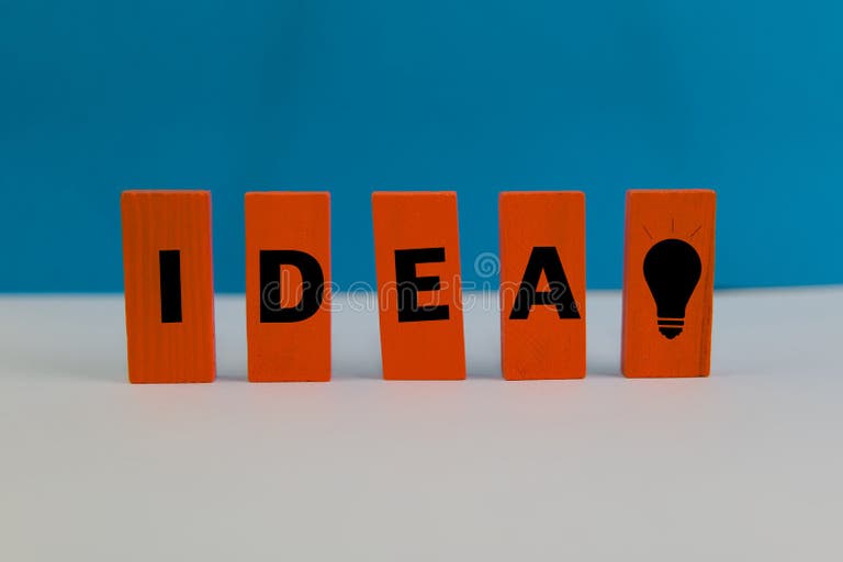 Idea Blocks and Lightbulb stock image. Image of potential - 328573729