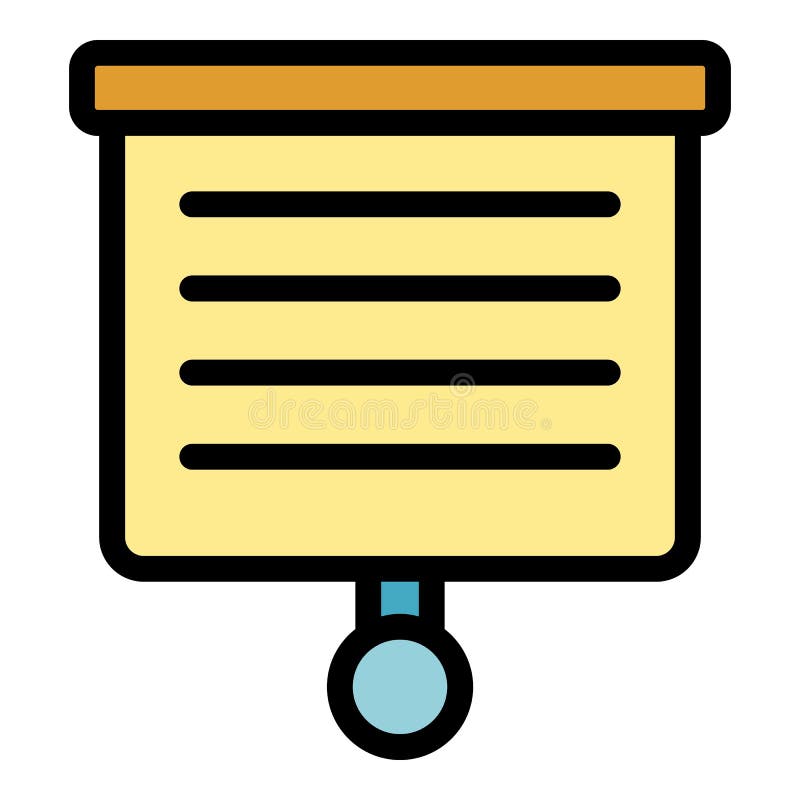 Idea Board Icon Color Outline Vector Stock Vector - Illustration of ...