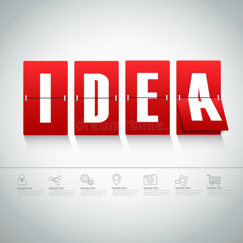 Idea Board with Icon Set for Business Concept Stock Vector ...