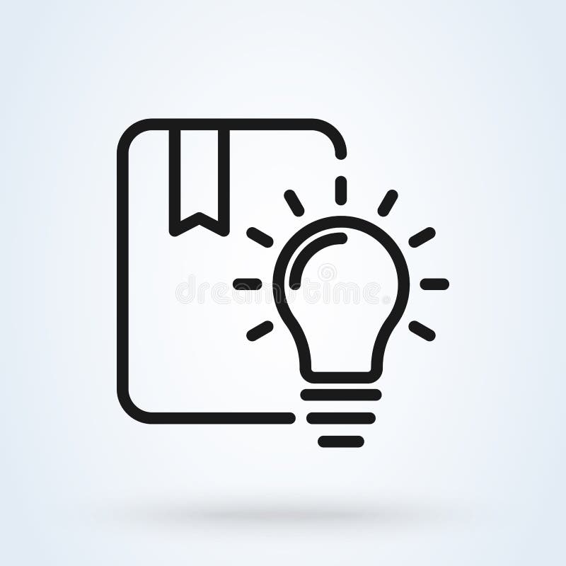Idea, Book and Bulb. Vector Modern Icon Design Illustration Stock ...