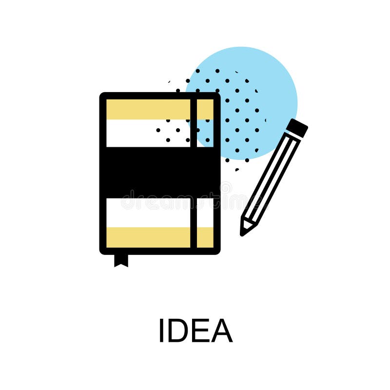 Idea Book Graphic Icon.Vector Illustration. Stock Illustration ...