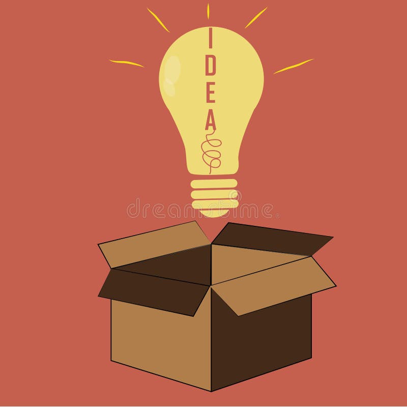 Idea from a box stock vector. Illustration of filament - 32727348