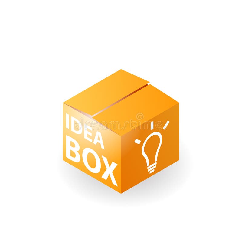 Idea box icon stock vector. Illustration of minimal - 141884566