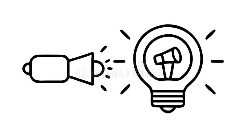 Idea Broadcasting Icon: Spreading Concepts Wide Communication, Vector ...