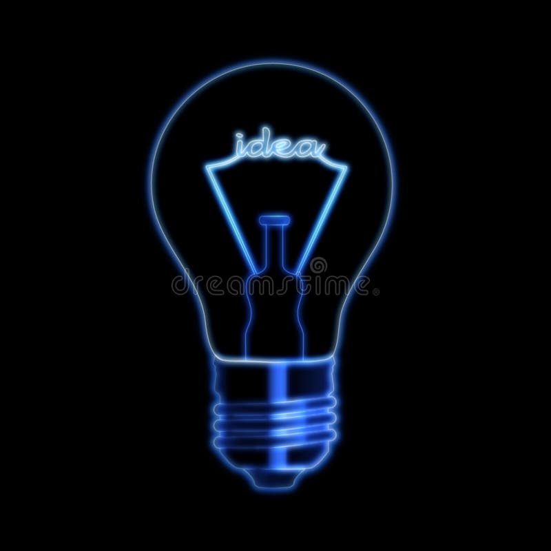 Idea in bulb stock illustration. Illustration of glow - 15226925