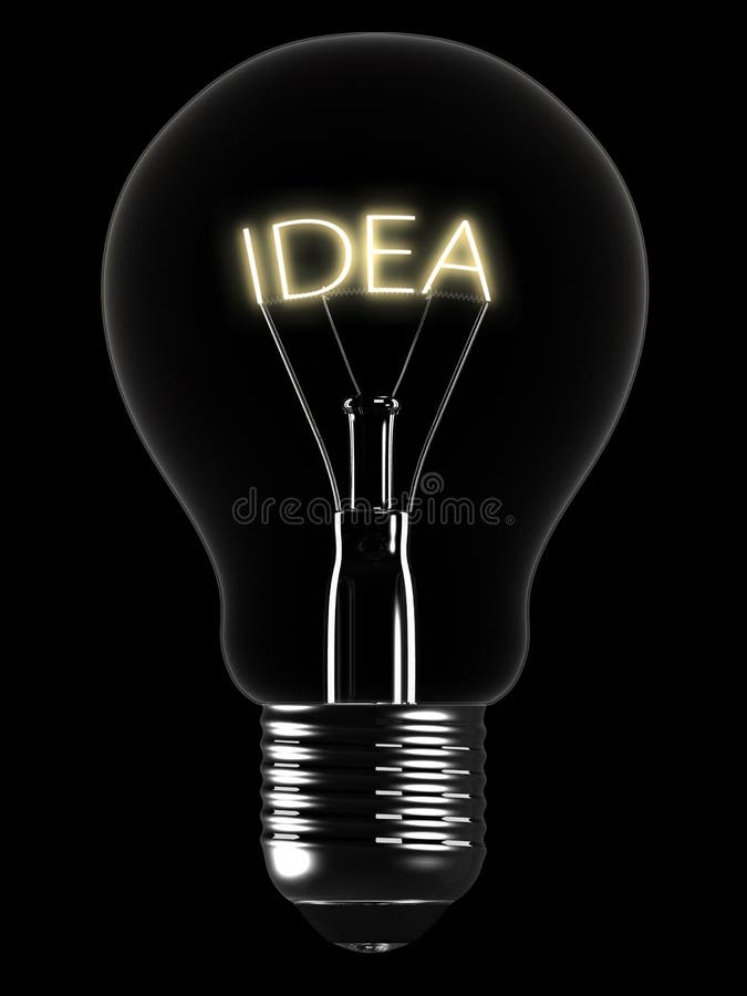 Idea bulb stock illustration. Illustration of sign, inspiration - 4196587