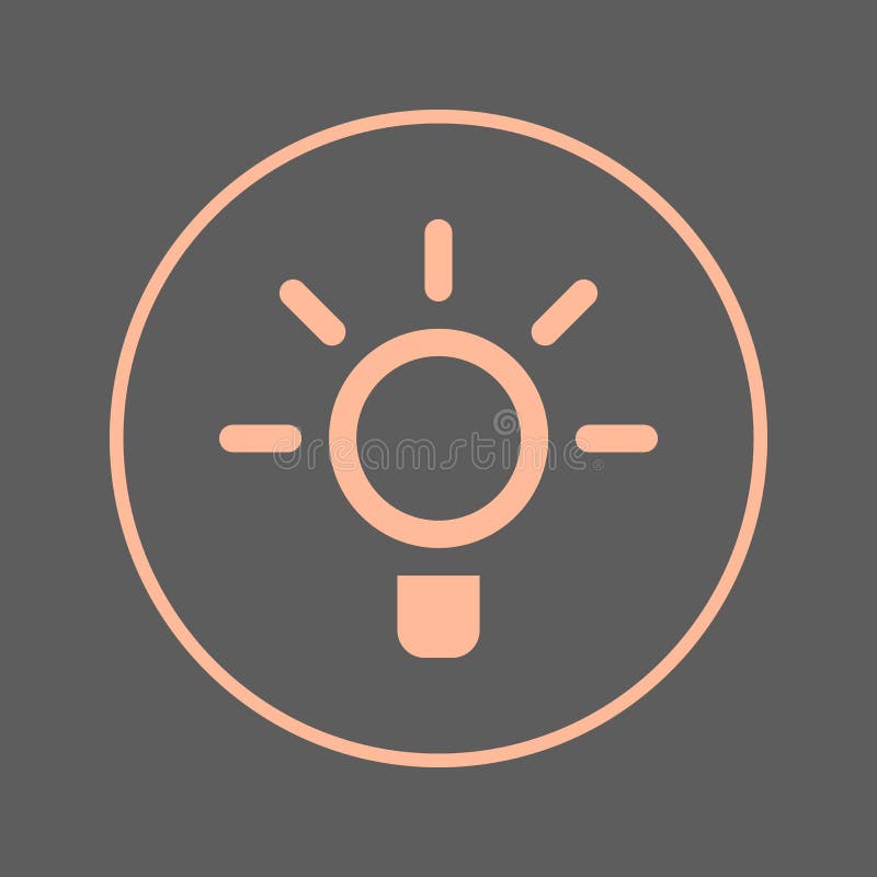 Idea Bulb Circular Line Icon. Round Colorful Sign. Flat Style Vector ...